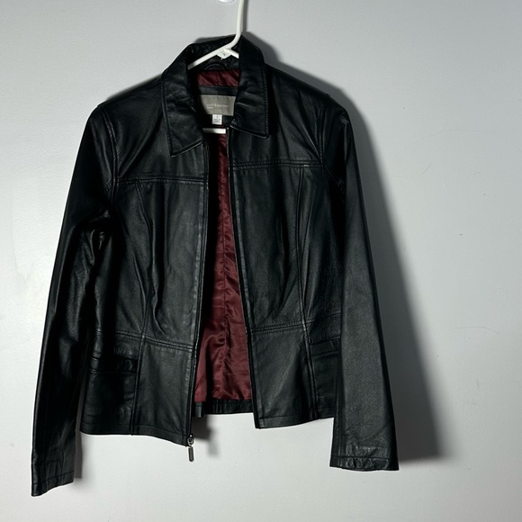 croft & barrow | Jackets & Coats | Womens Croft Barrow Black Leather ...